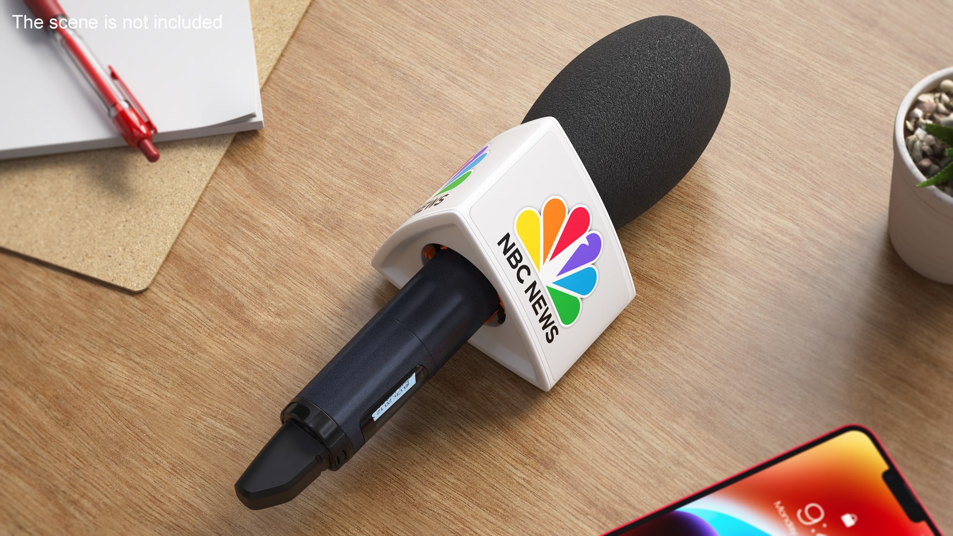 3D NBC News Handheld Microphone Triangular model - TurboSquid 2169064
