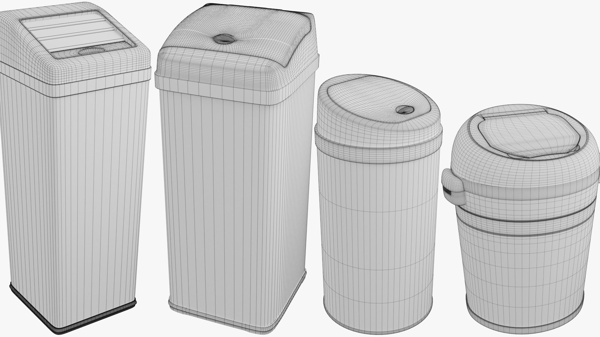 3D Modern Trash Cans Model - TurboSquid 2215640