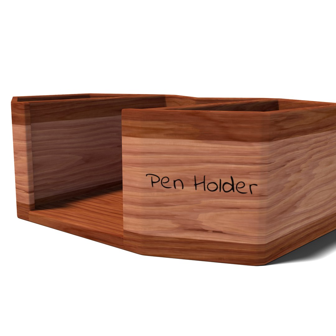 Wooden Pen Holder 3D Model - TurboSquid 2084214