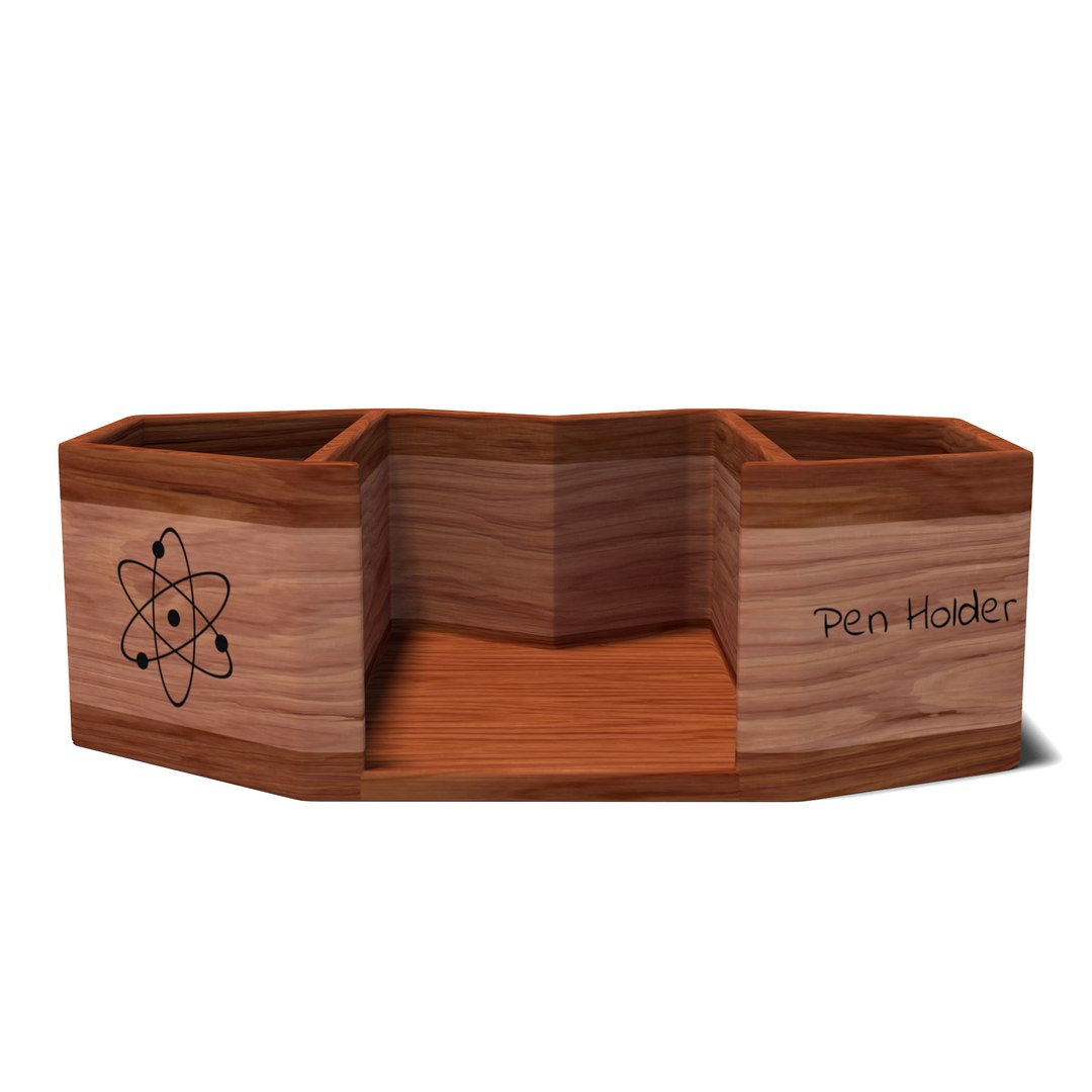 Wooden Pen Holder 3D Model - TurboSquid 2084214