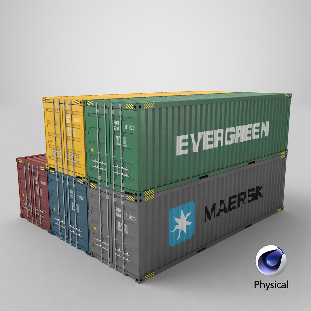 Real shipping containers 3D model - TurboSquid 1659981