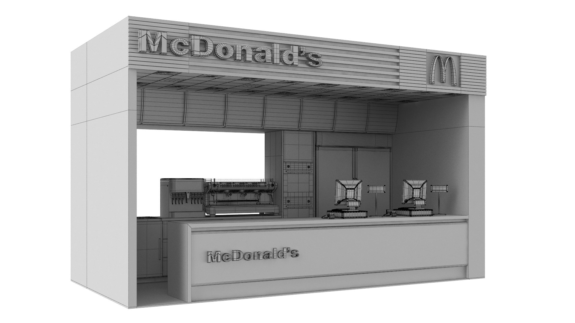 Fast food counter 3D model - TurboSquid 1494235