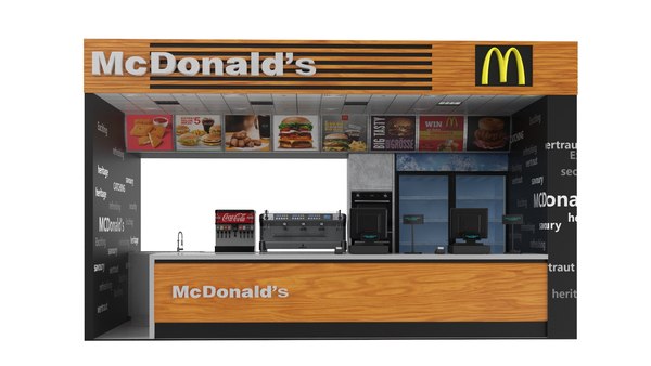Fast food counter 3D model - TurboSquid 1494235