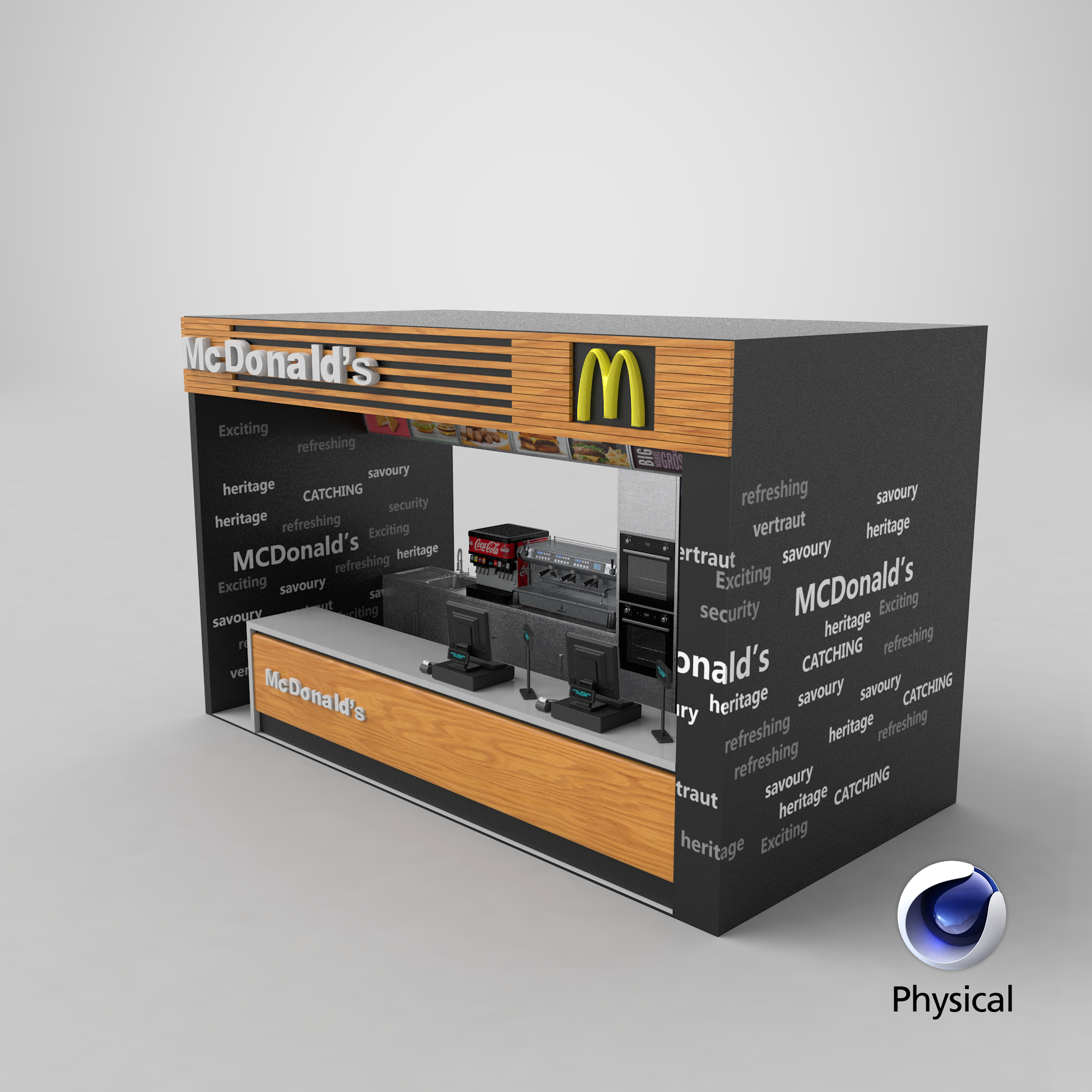Fast food counter 3D model - TurboSquid 1494235