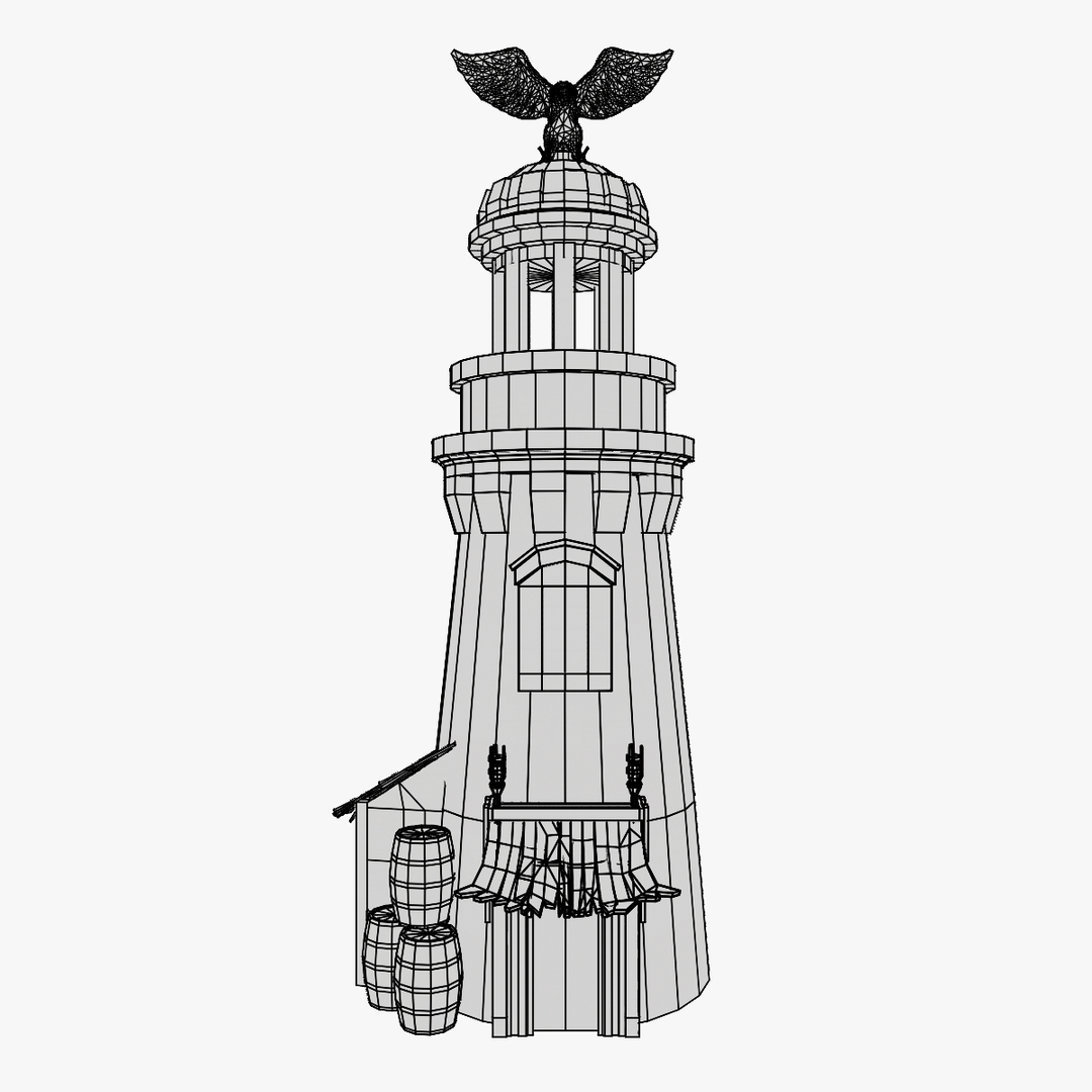 Lighthouse Medieval 3d Model