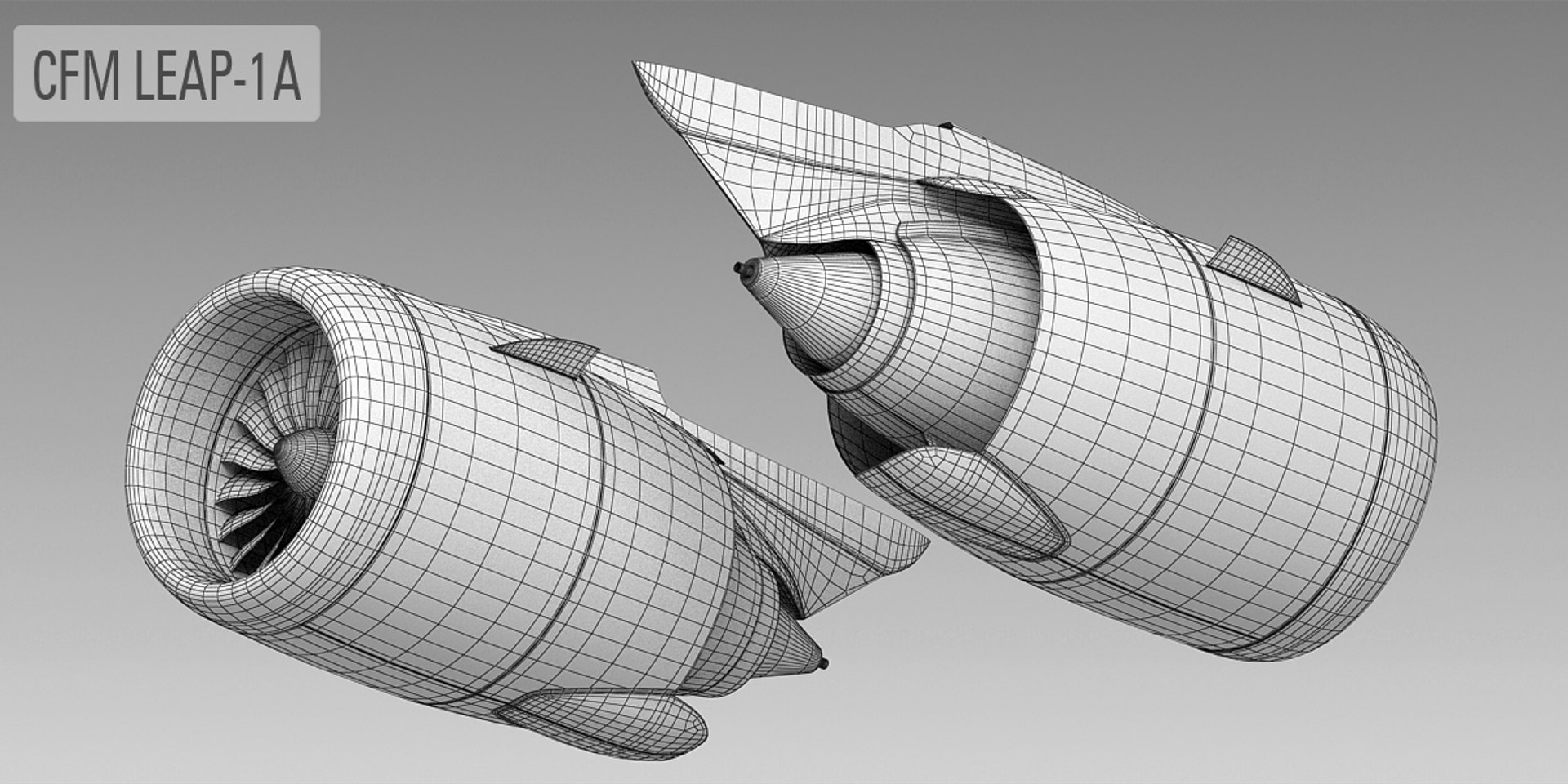 3D Cfm Leap Engines Lite - TurboSquid 1226159