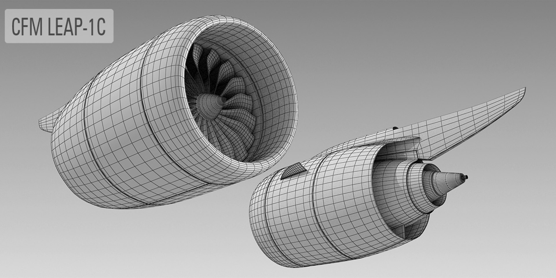 3D Cfm Leap Engines Lite - TurboSquid 1226159