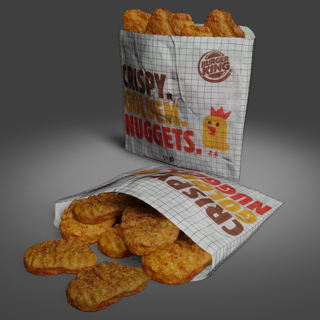 Burger King Nuggets Photorealistic PBR Low-poly 3D model - TurboSquid ...