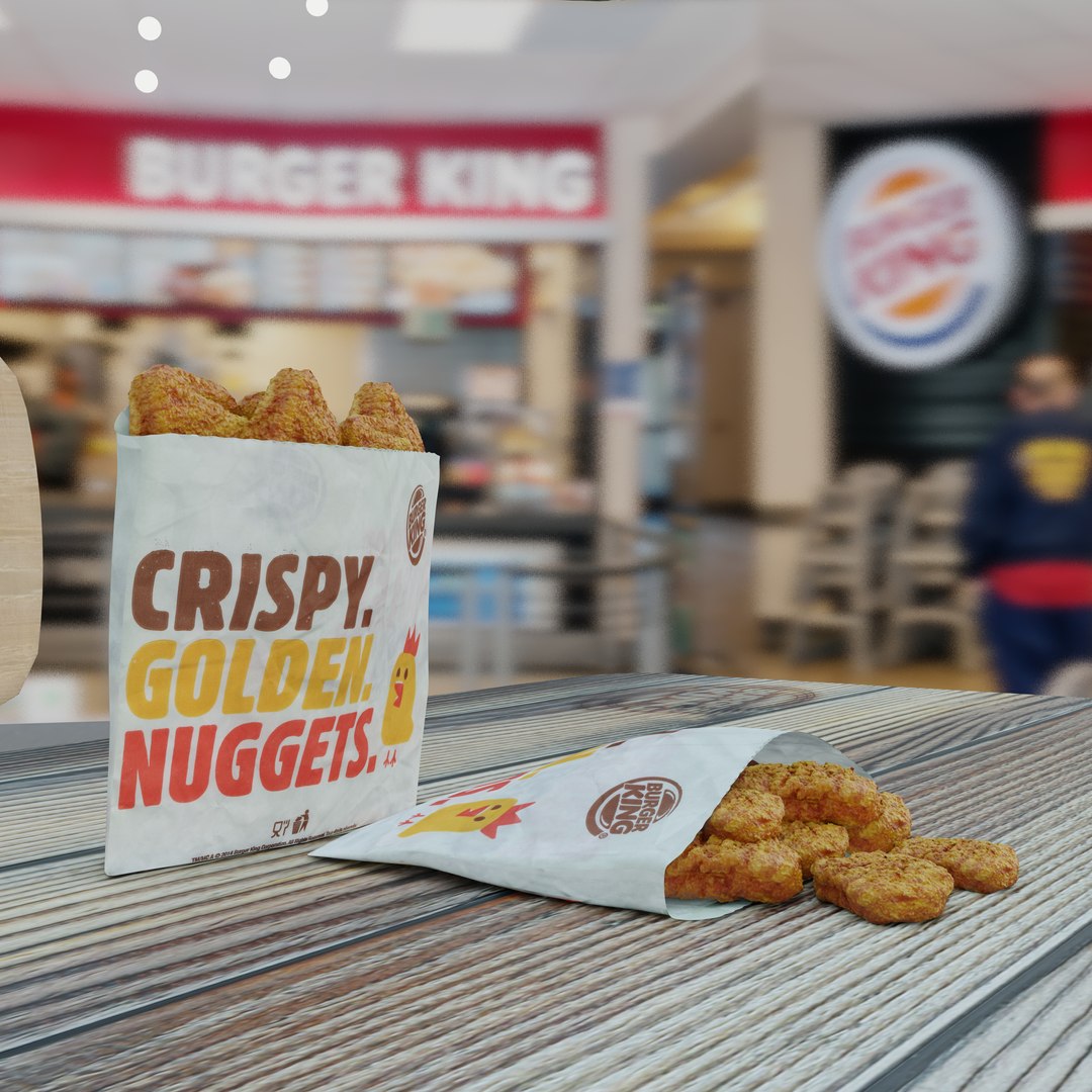Burger King Nuggets Photorealistic PBR Low-poly 3D model - TurboSquid ...