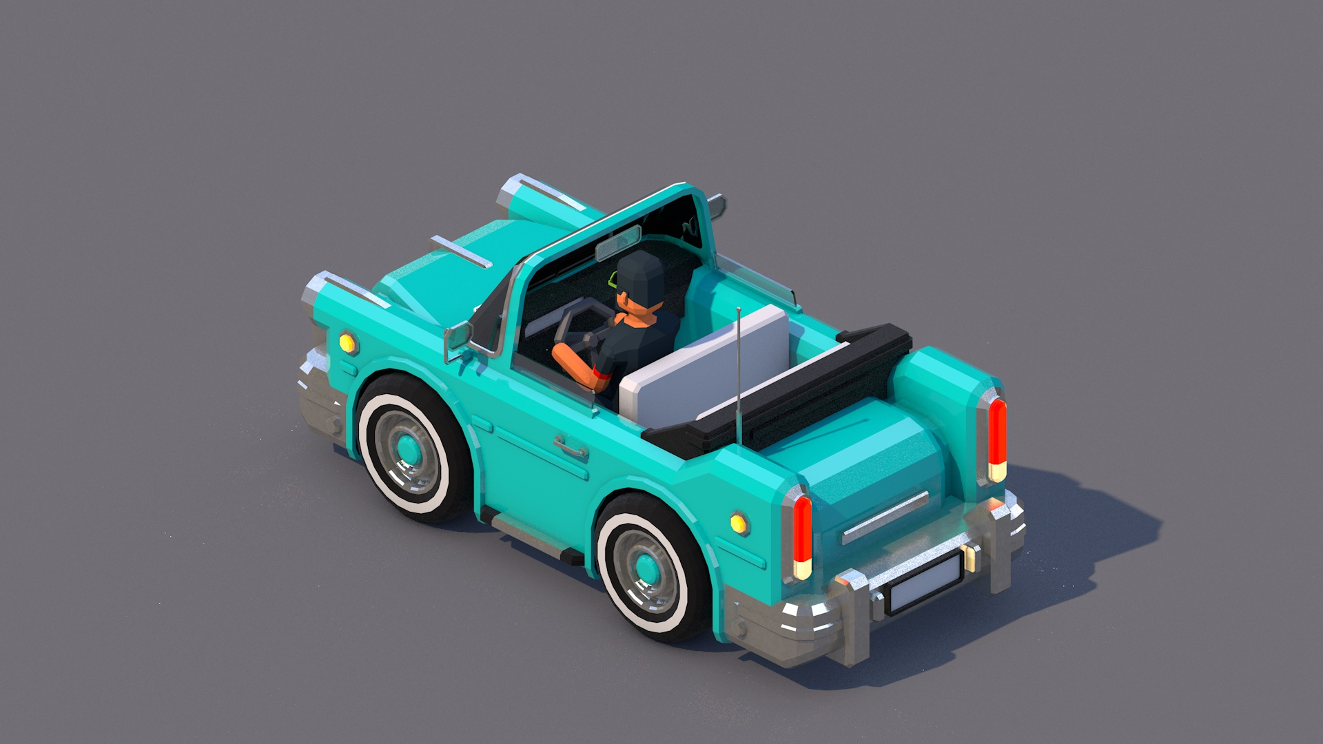3D Cartoon Cabrio model - TurboSquid 1967278