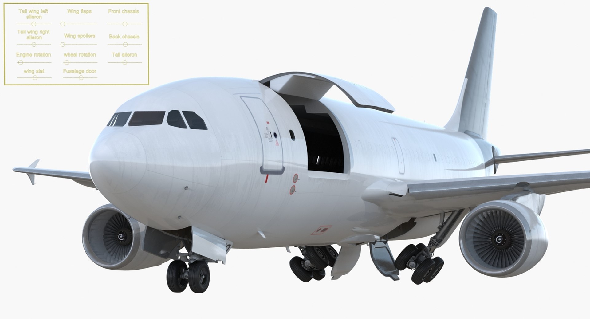 3D cargo aircraft airbus a310-300f model - TurboSquid 1231296