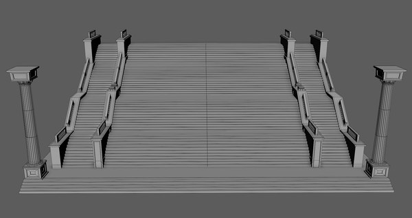 3D stairs step model - TurboSquid 1689433