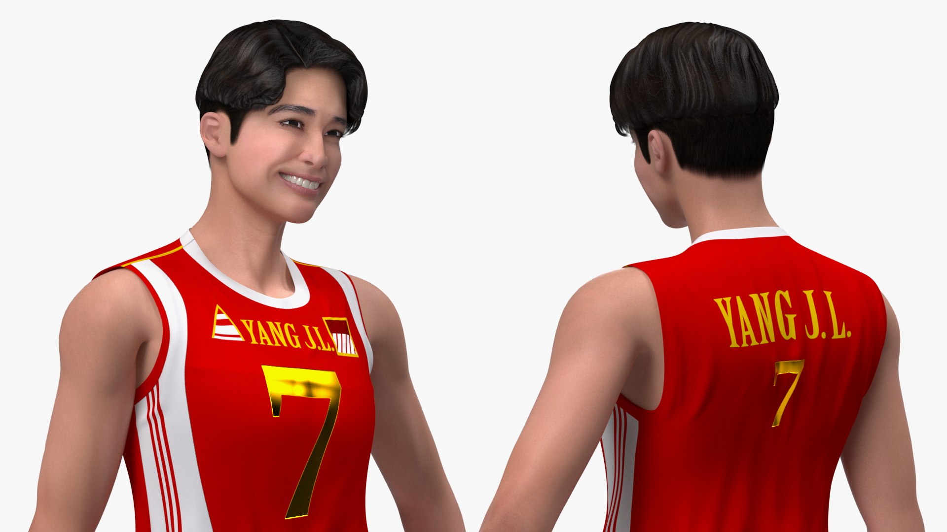 Chinese Volleyball Player 3D Model - TurboSquid 1865746