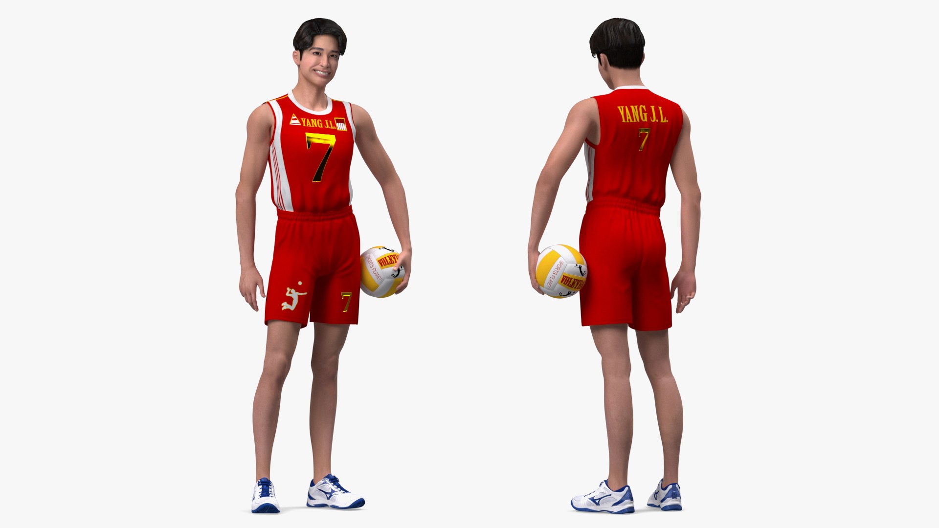 Chinese Volleyball Player 3D Model - TurboSquid 1865746