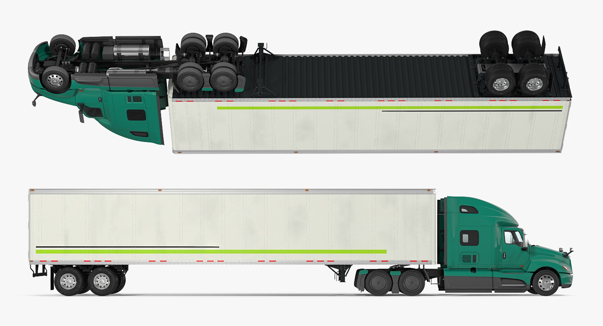 Heavy duty truck trailer 3D model - TurboSquid 1380931