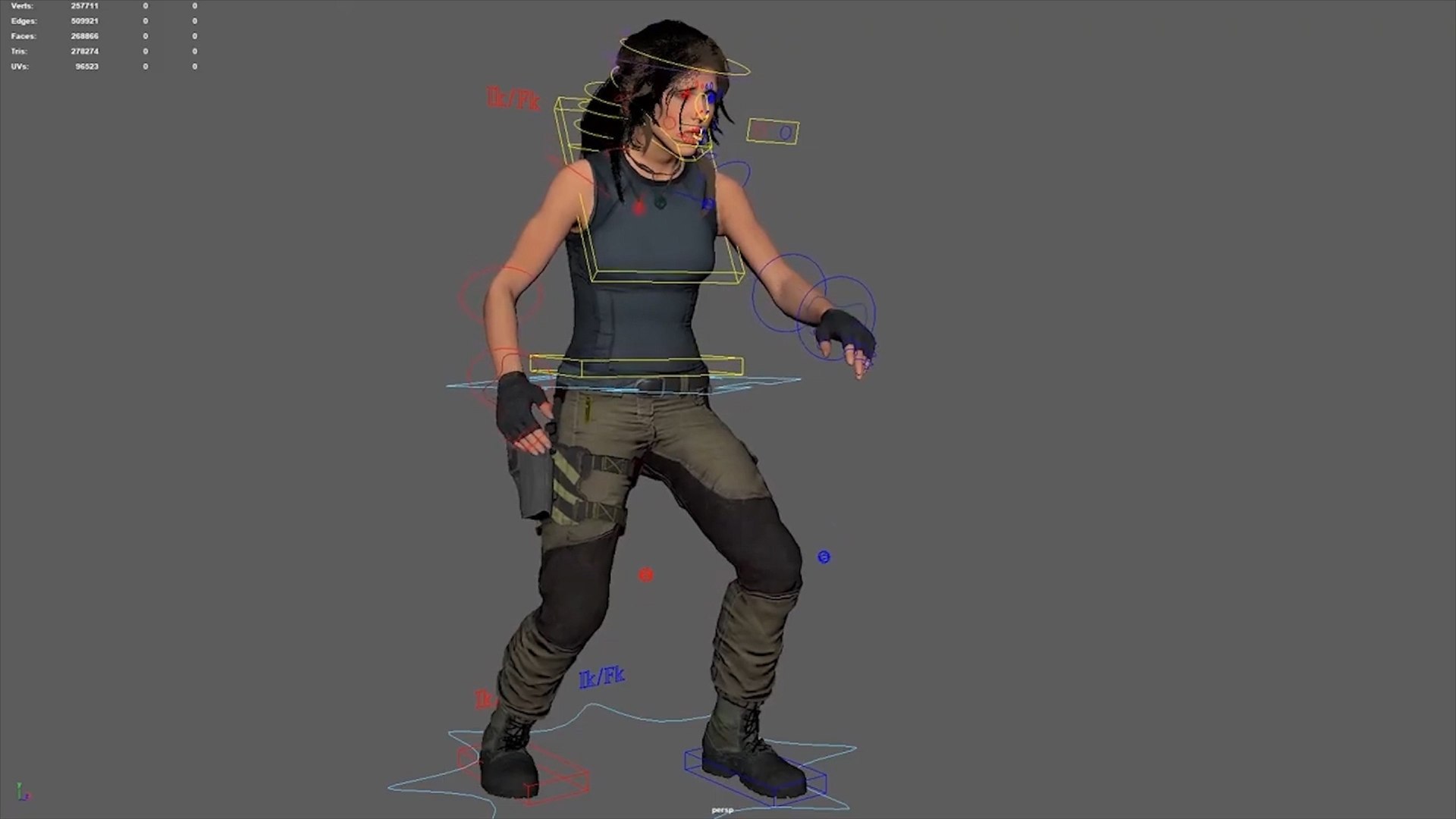 Lara Croft Tactical Animation Rig 3D Model - TurboSquid 2188297