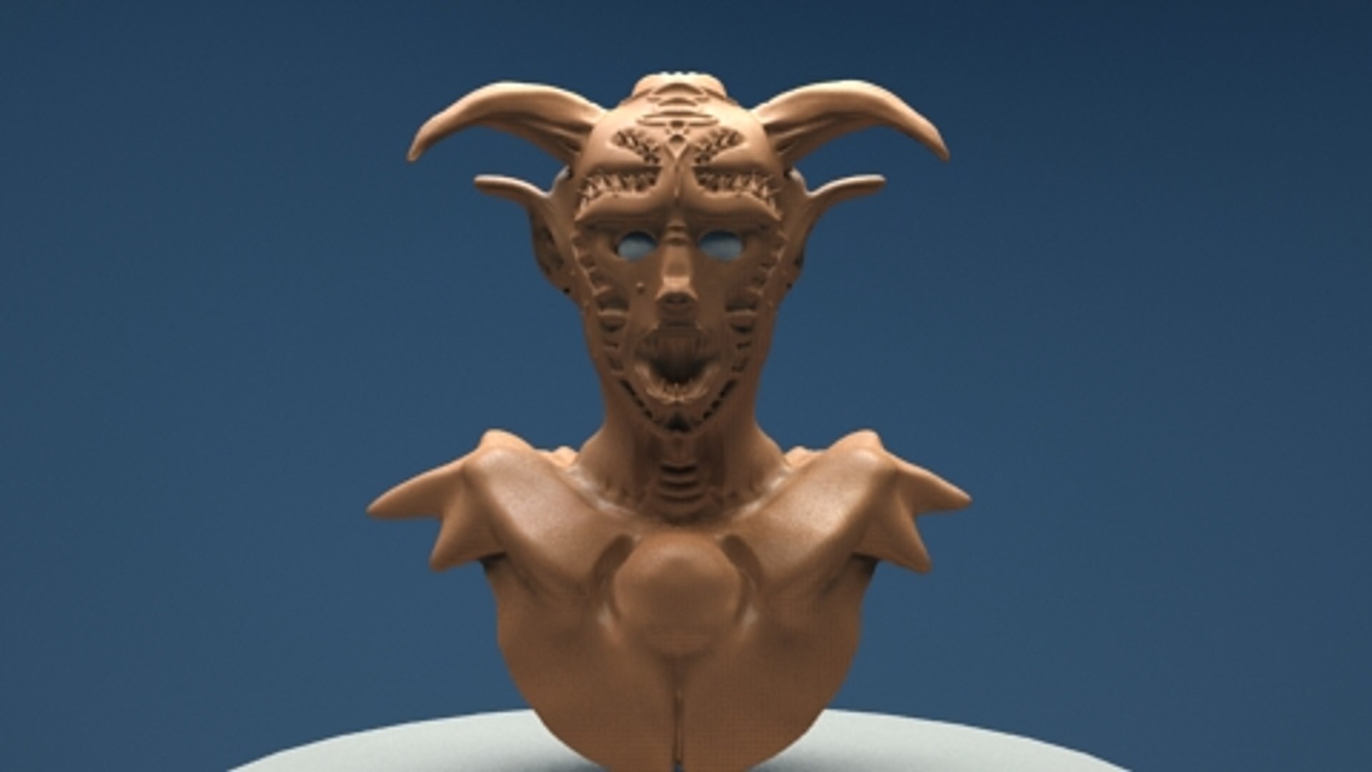 3d Model Demon Bust