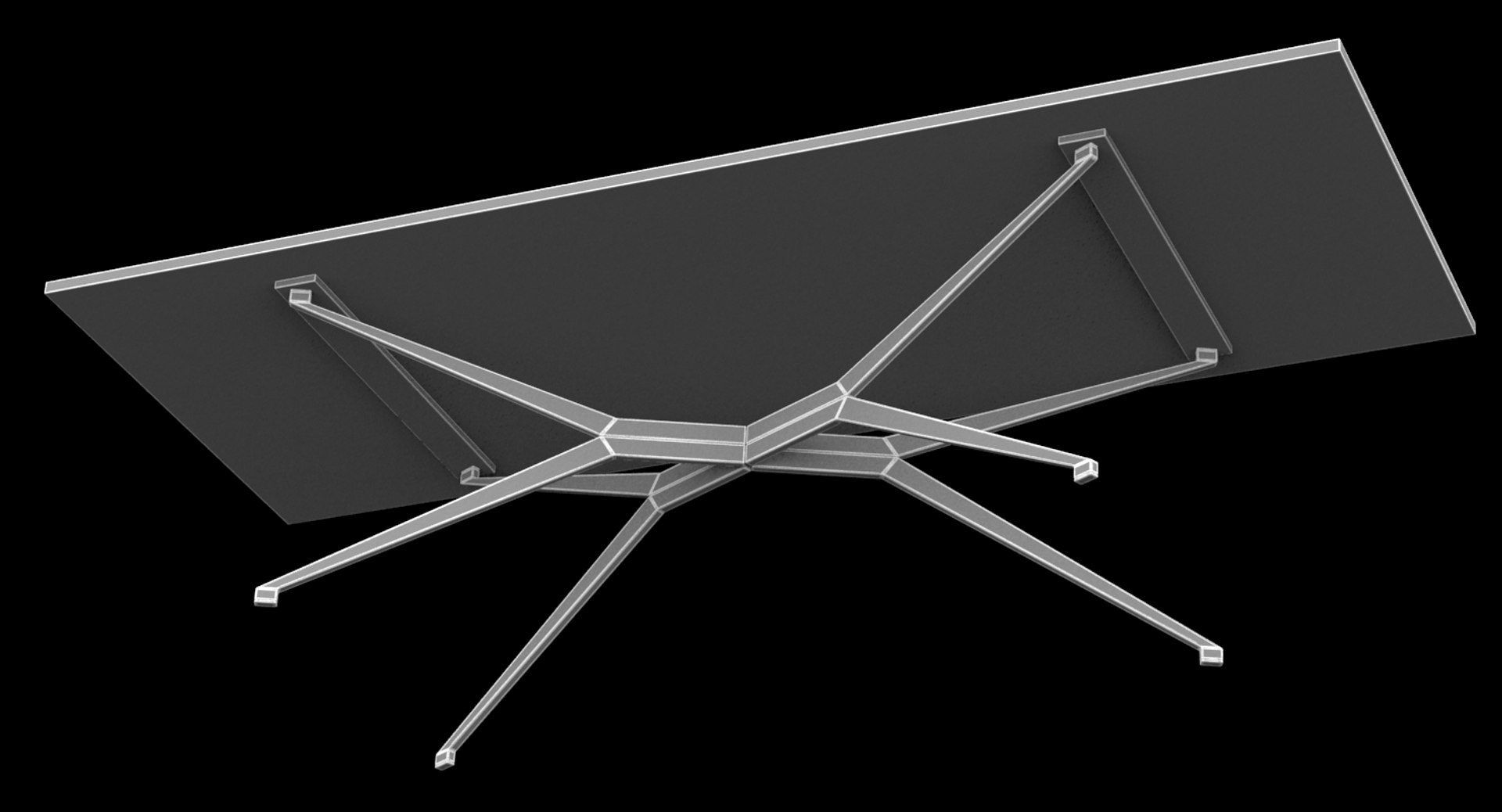 Maslow Spider Rectangular Dining Table 3D Model - TurboSquid 1501141