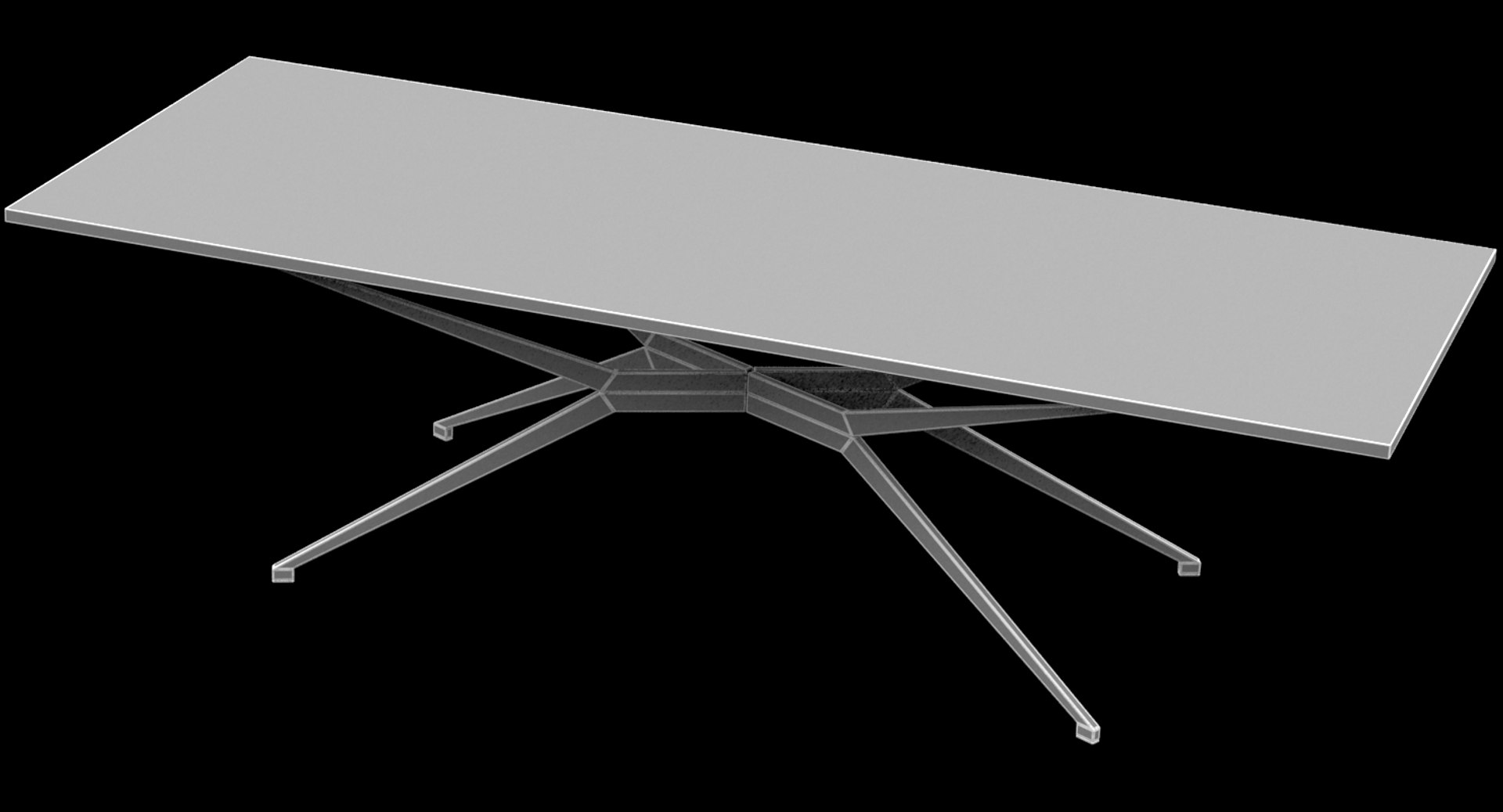 Maslow Spider Rectangular Dining Table 3D Model - TurboSquid 1501141