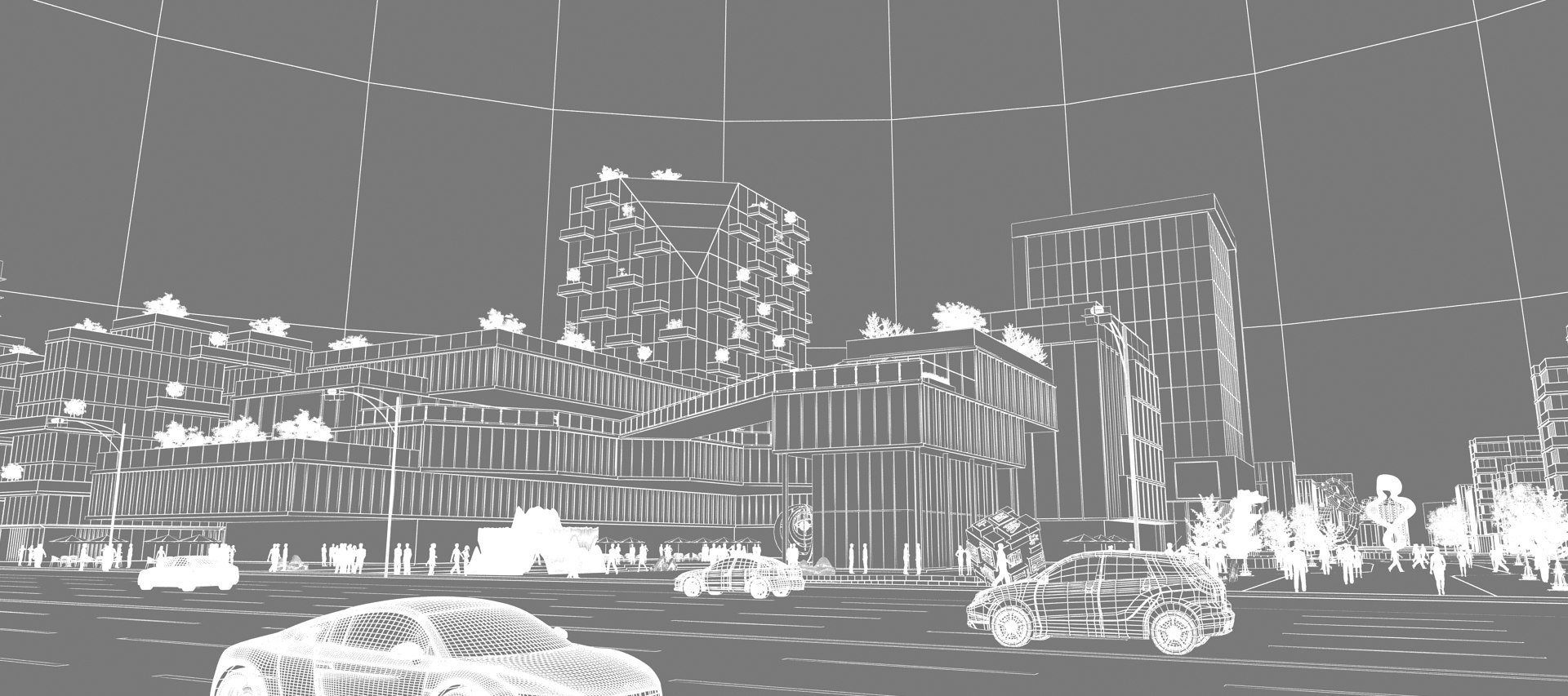 3D City Mall CBD - TurboSquid 2071615