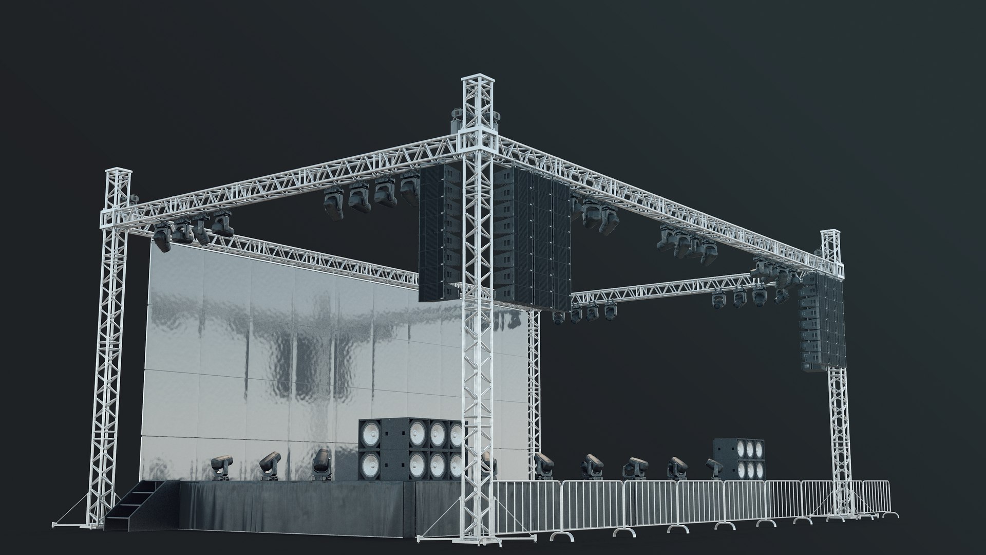 3D Interior Concert Stage - TurboSquid 1501588