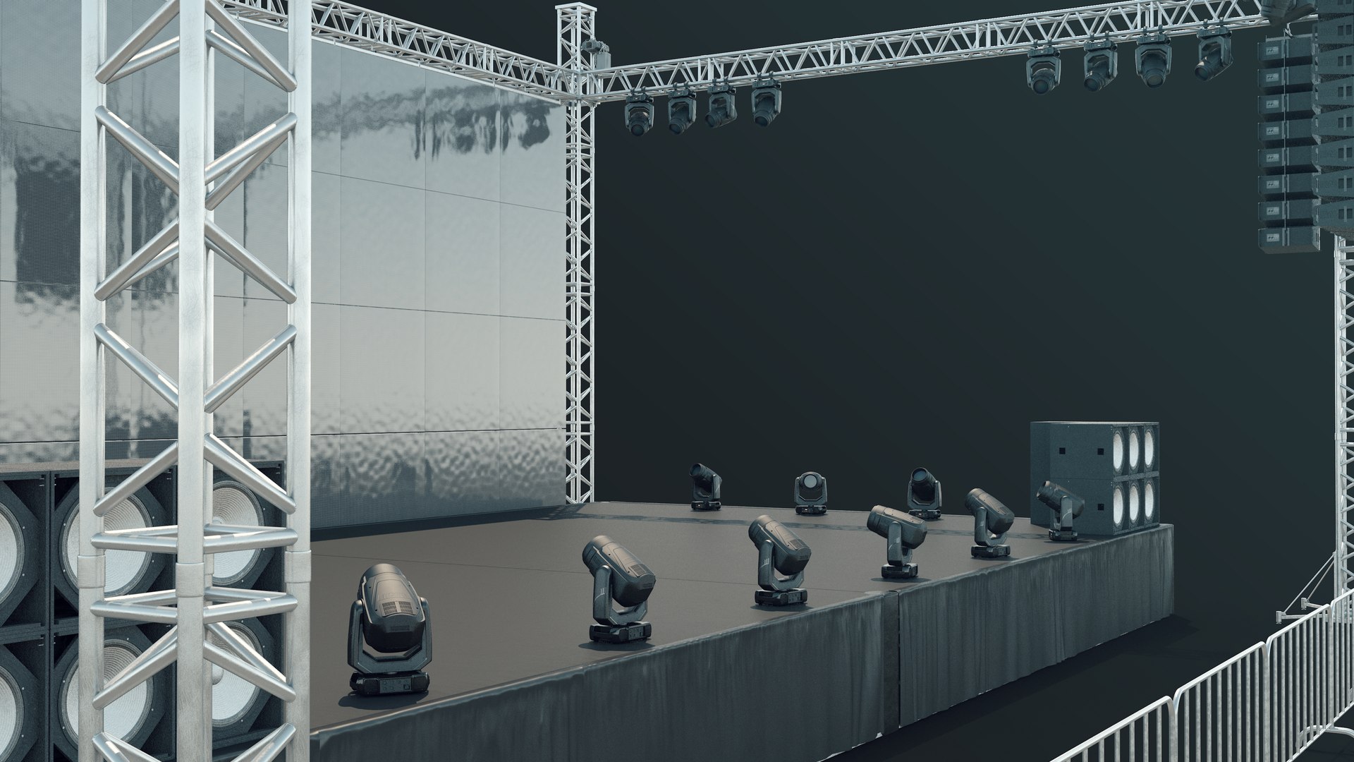 3D Interior Concert Stage - TurboSquid 1501588