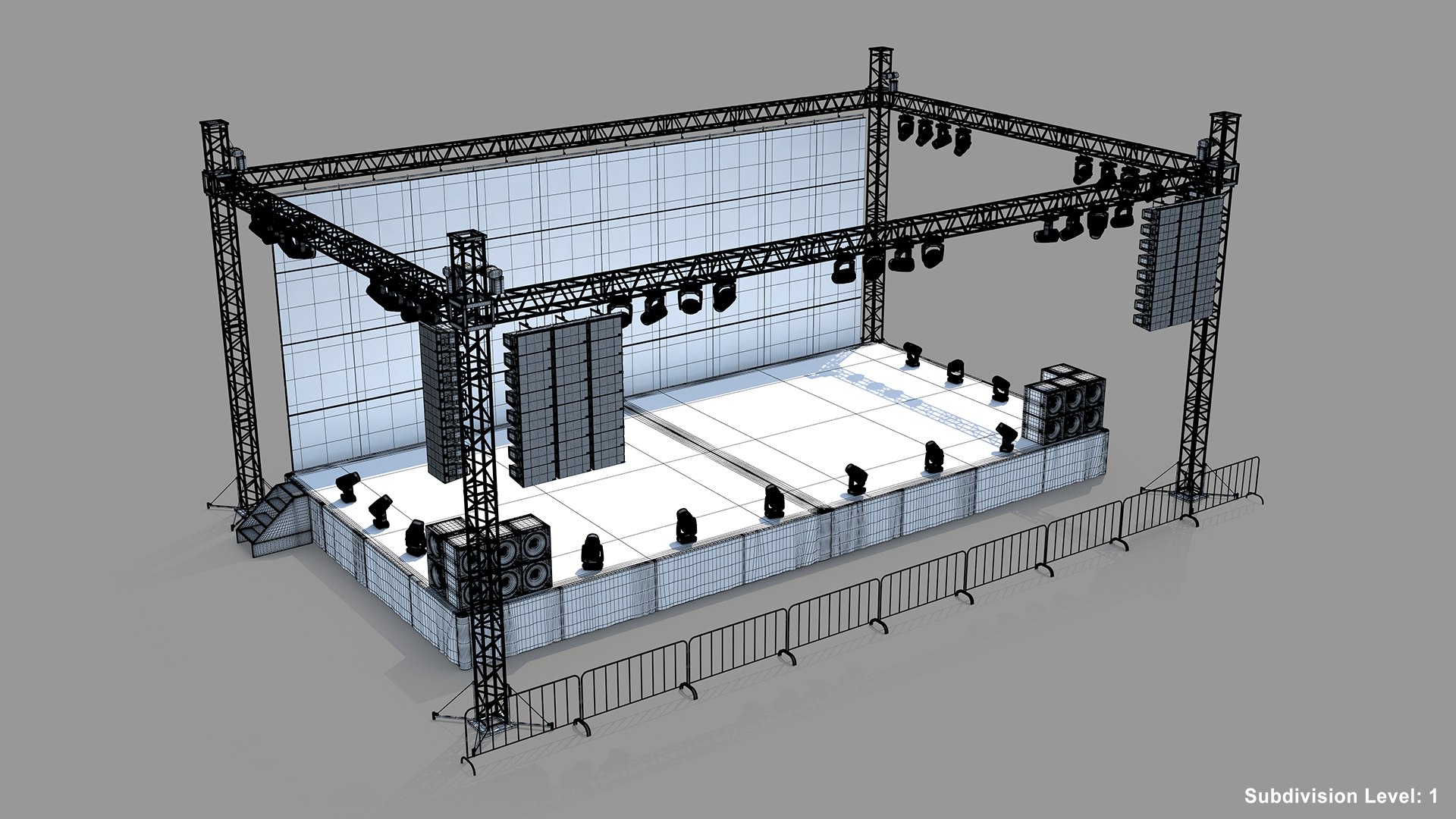 3D Interior Concert Stage - TurboSquid 1501588