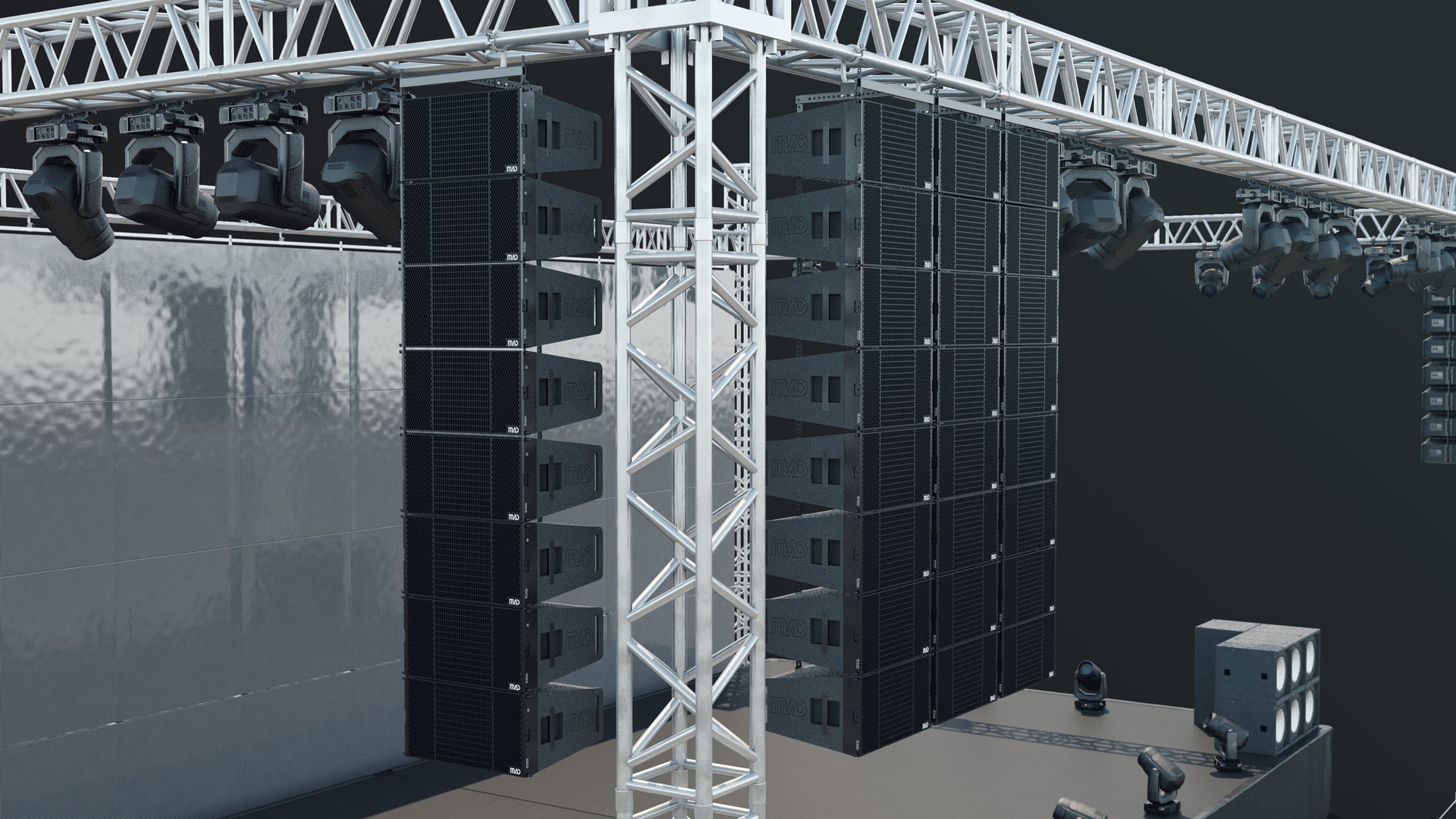 3D Interior Concert Stage - TurboSquid 1501588