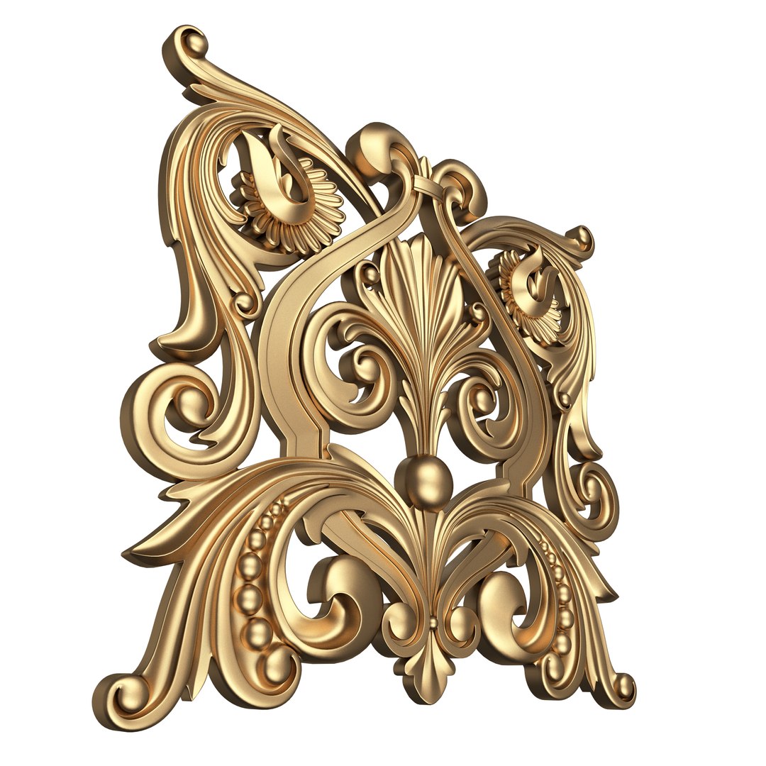 Carved Plaster Molding Decoration 018 3D Model - TurboSquid 1948248