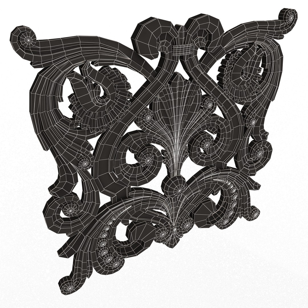 Carved Plaster Molding Decoration 018 3D Model - TurboSquid 1948248