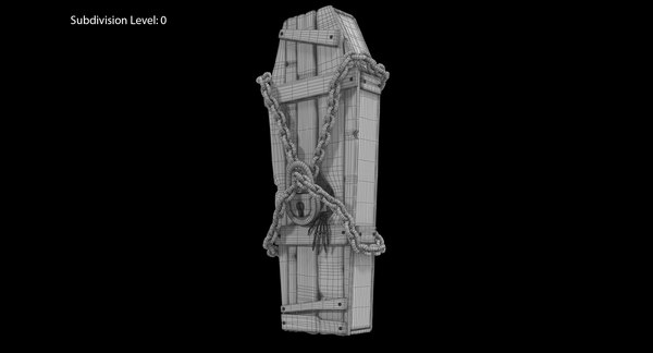 3d model halloween coffin 1