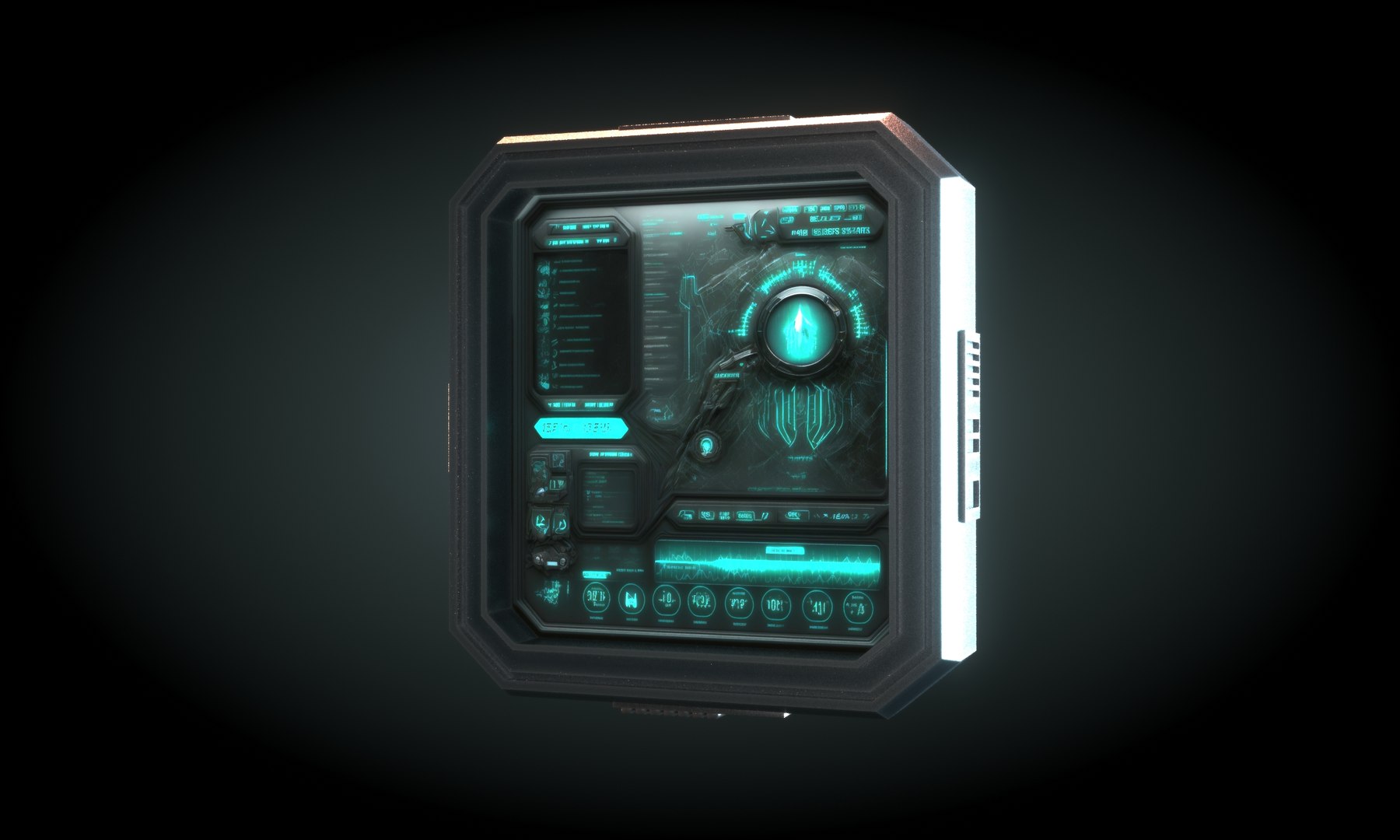 Sci Fi Cyberpunk Monitors Model - TurboSquid 1999883