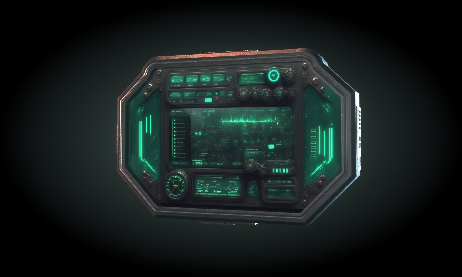 Sci Fi Cyberpunk Monitors Model - TurboSquid 1999883