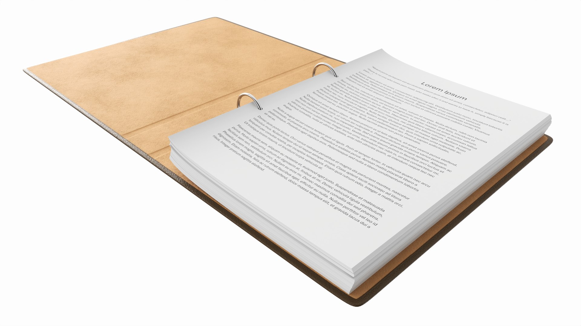 3D Model Office Document Binder Mockup 02 Open - TurboSquid 2238016