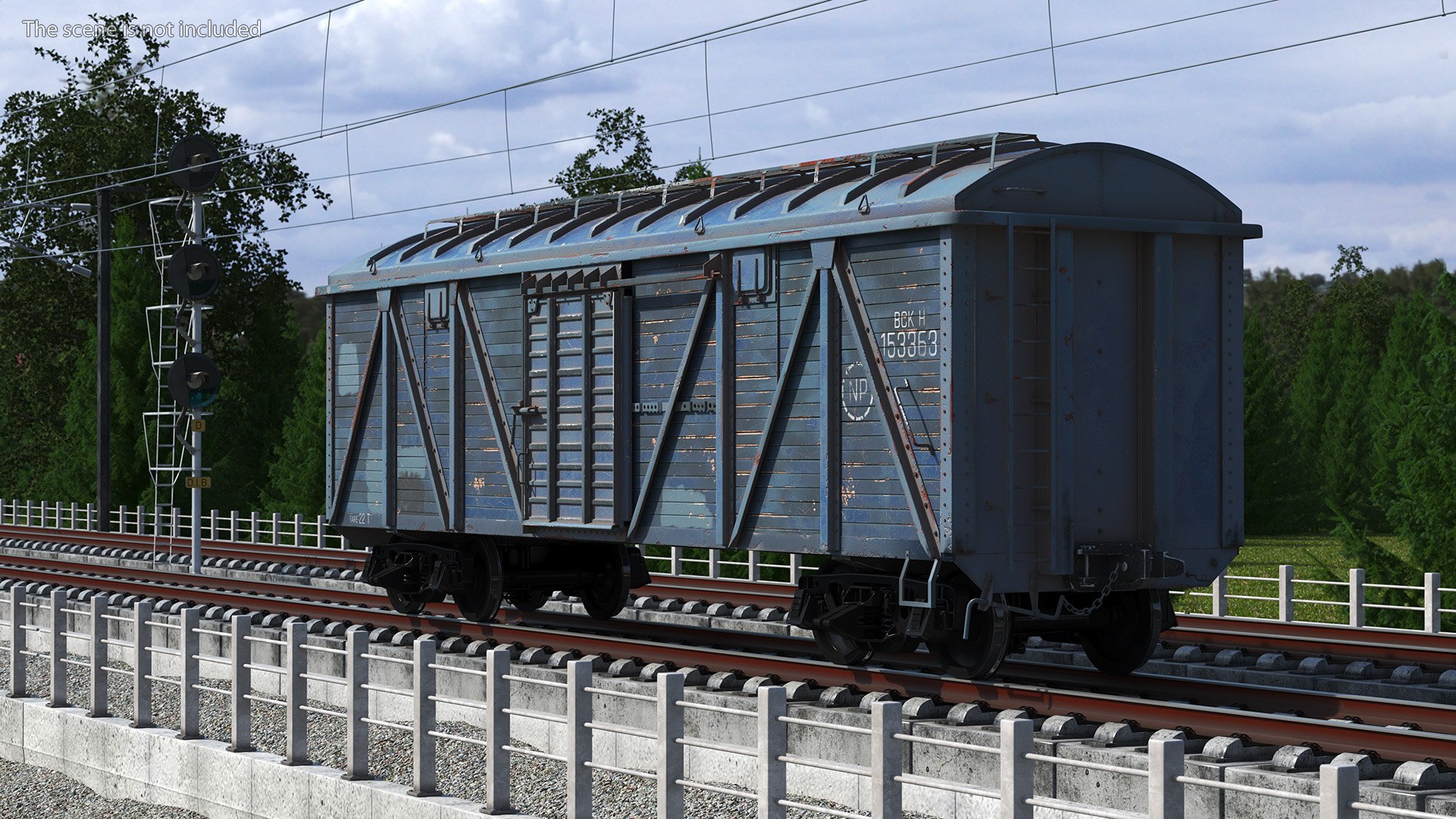 Cargo Wagon Blue 3D Model - TurboSquid 2250952