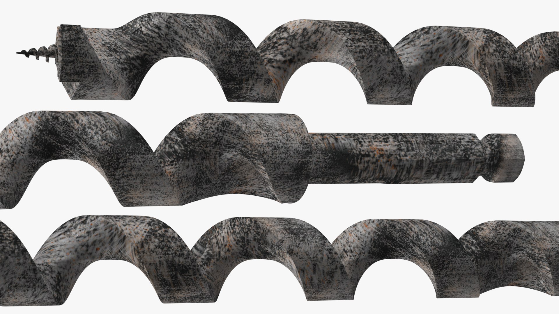 Carbon Steel Auger Bit Old 3D Model - TurboSquid 2108928