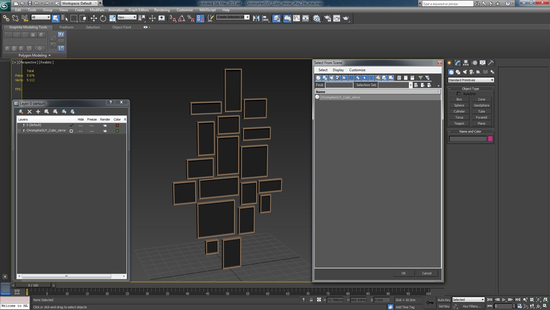 christopher guy cubic mirror 3d c4d