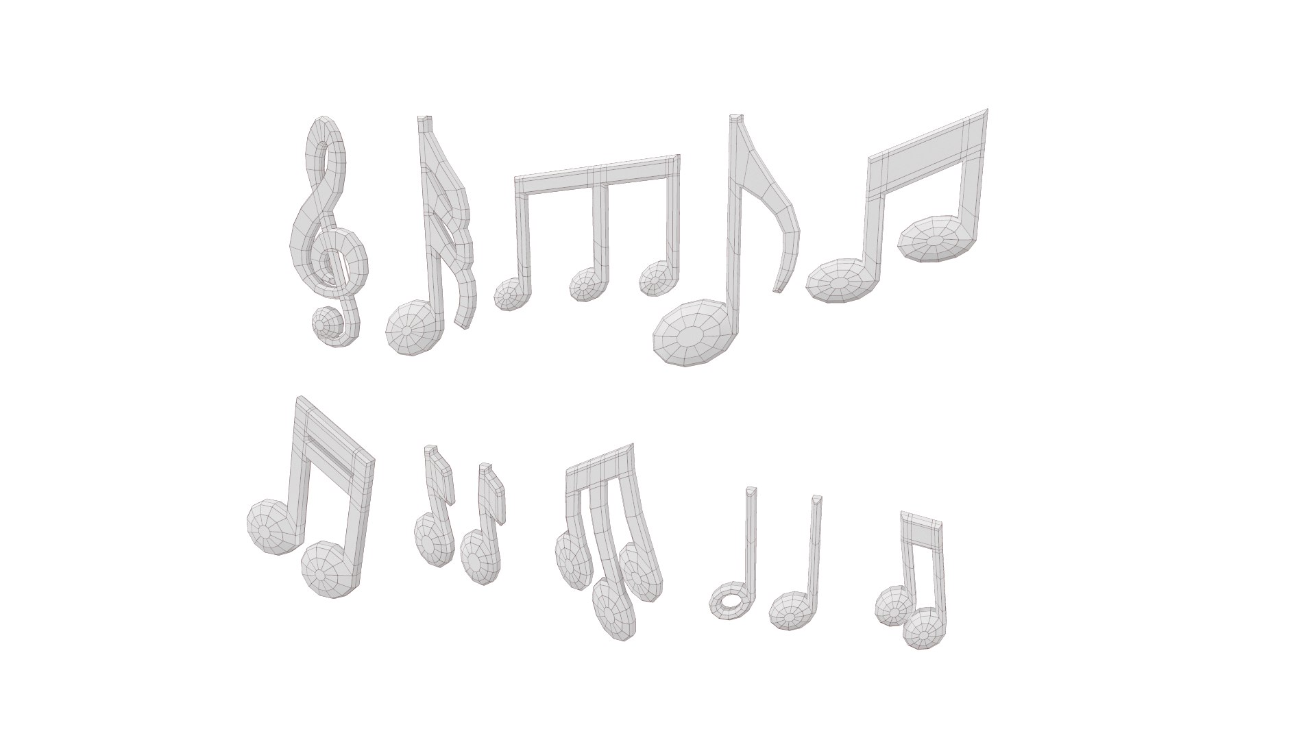 3D Musical Signs Symbols - TurboSquid 1582753