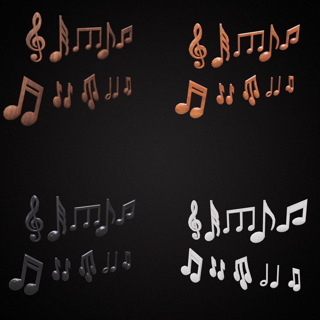 3D Musical Signs Symbols - TurboSquid 1582753