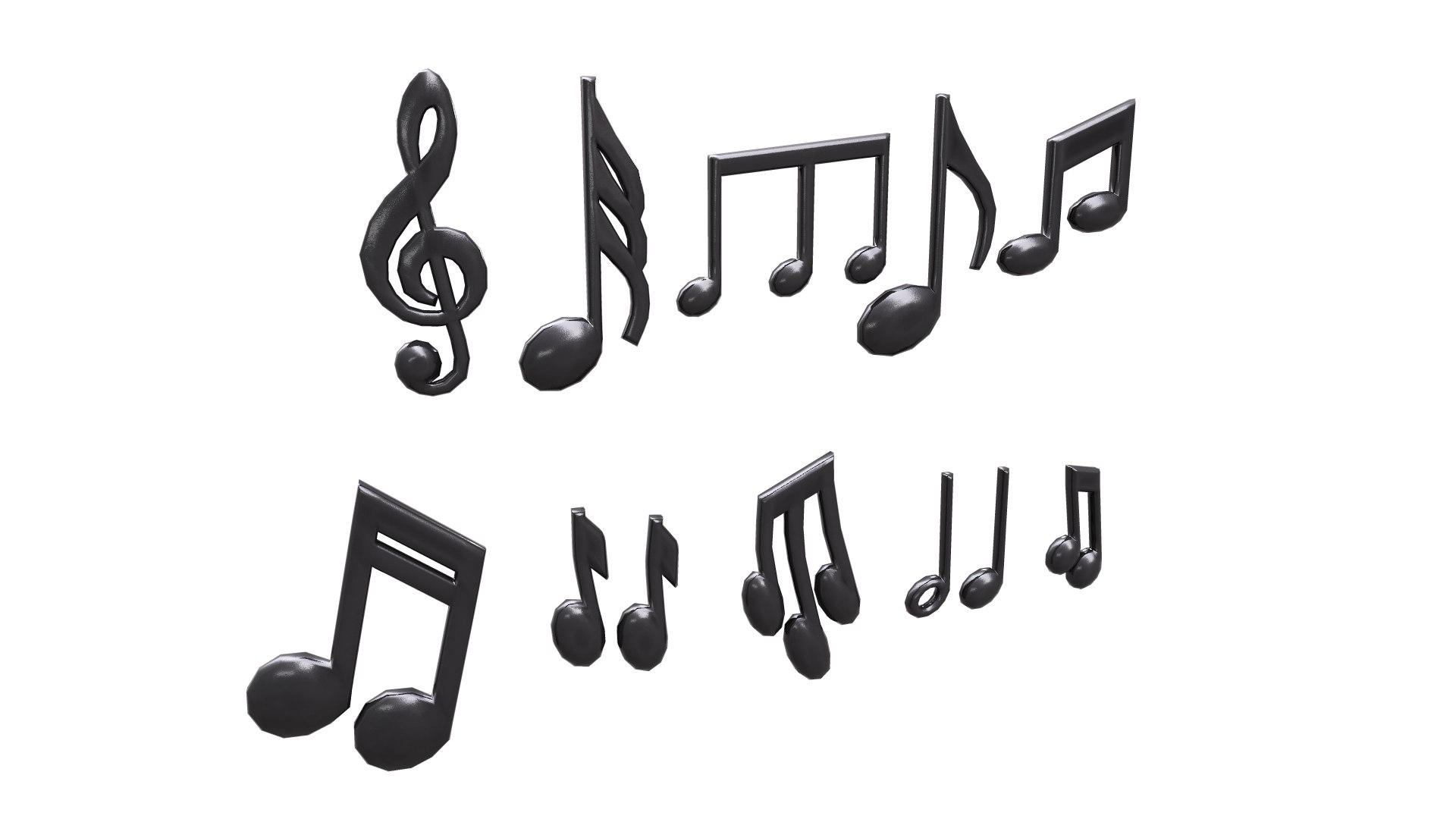 3D Musical Signs Symbols - TurboSquid 1582753