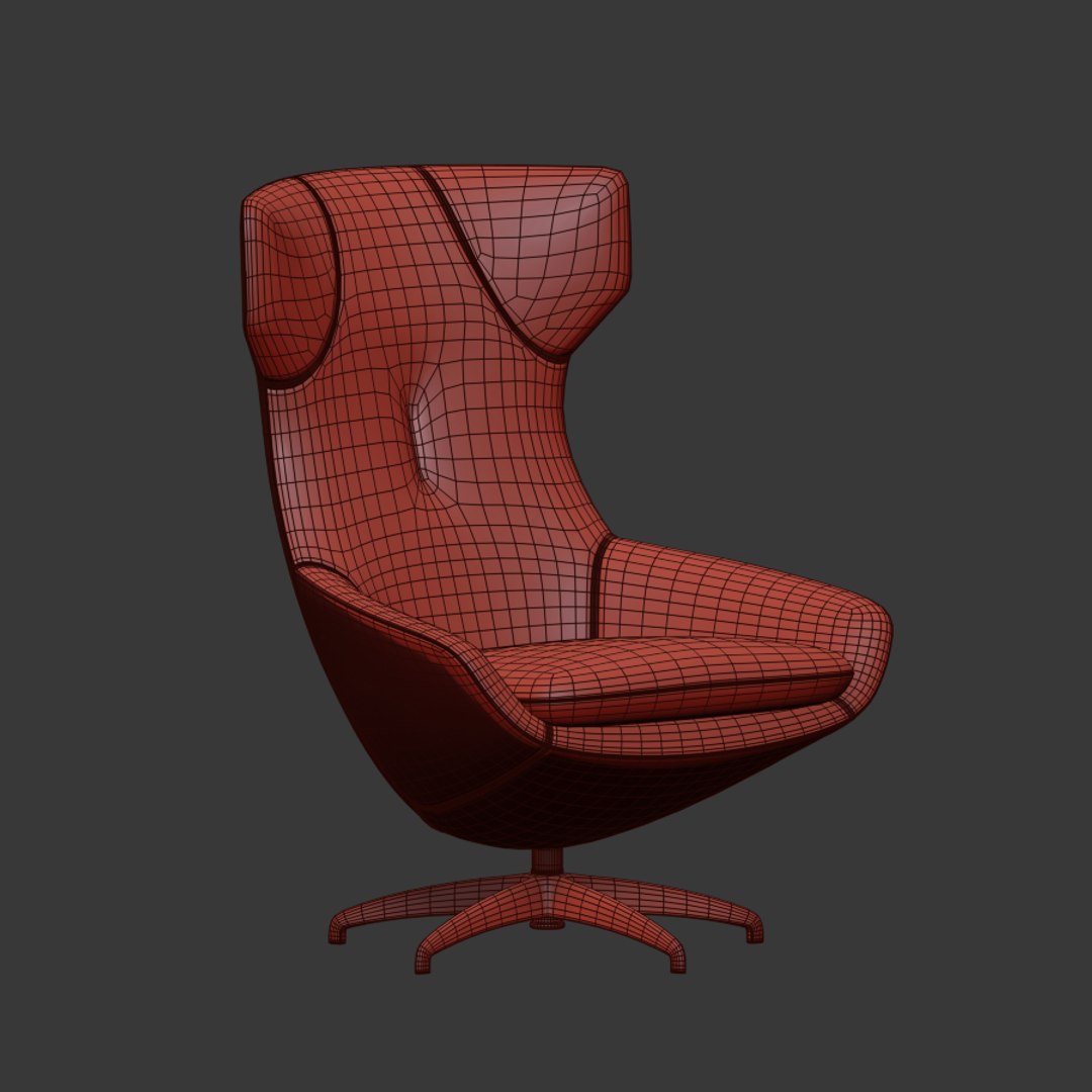 Caruzzo Swivel Armchair 3D Model - TurboSquid 1614570