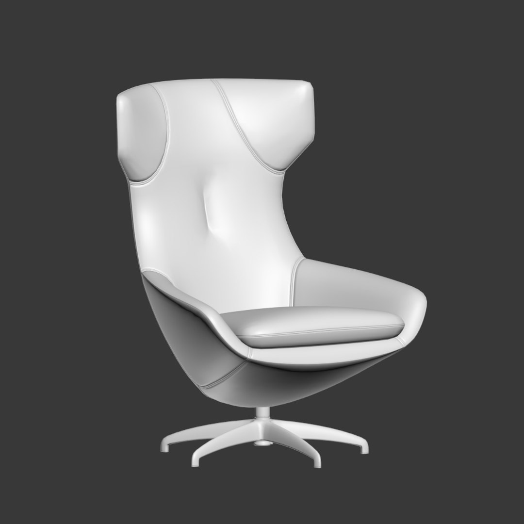Caruzzo Swivel Armchair 3D Model - TurboSquid 1614570