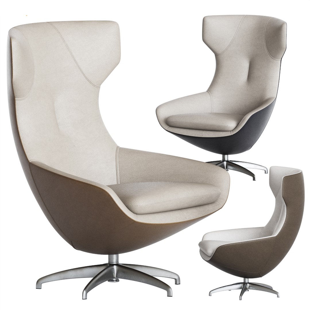 Caruzzo Swivel Armchair 3D Model - TurboSquid 1614570