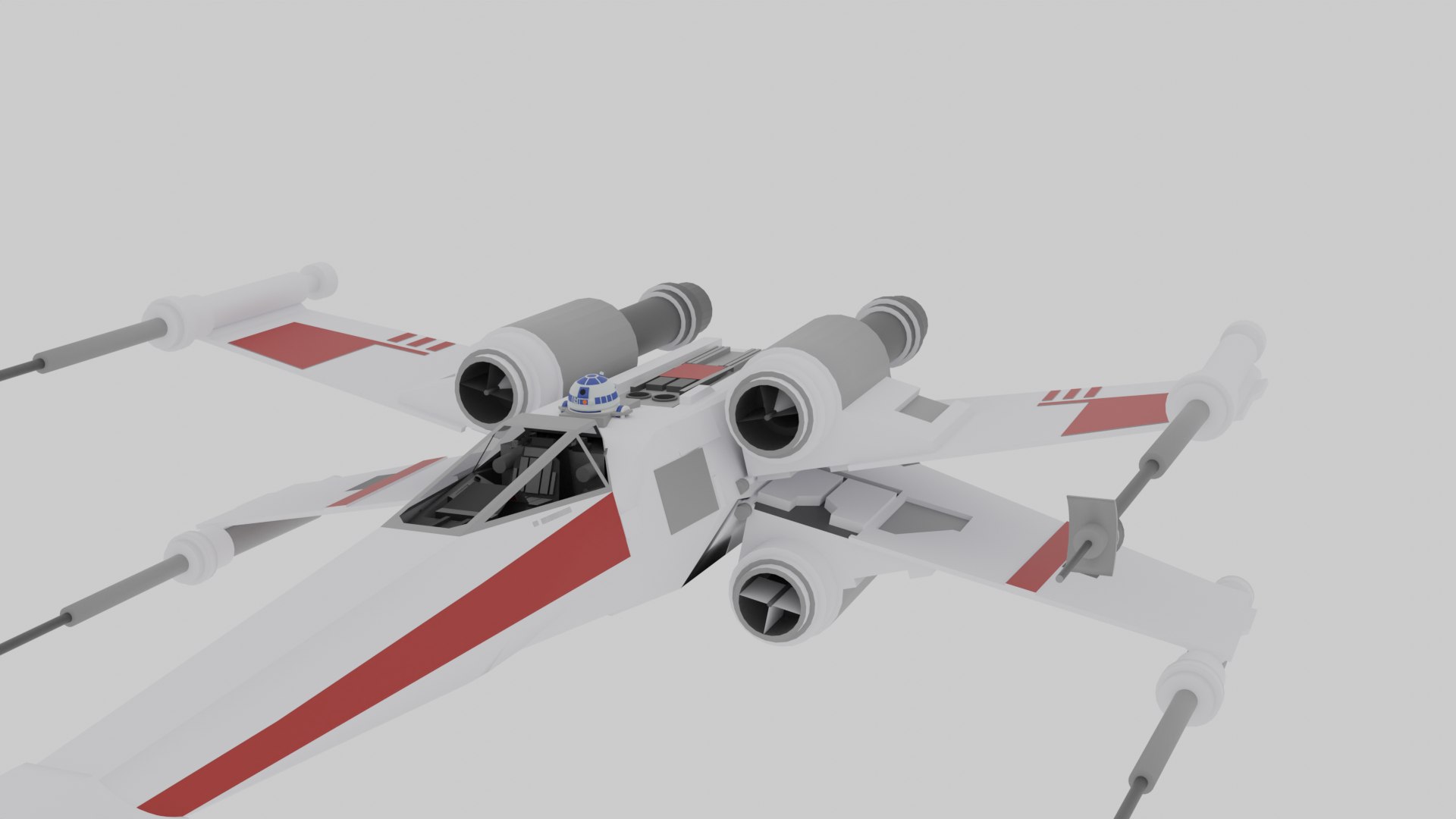 Star Wars X-Wing Fighter With Interior 3D Model - TurboSquid 1835129