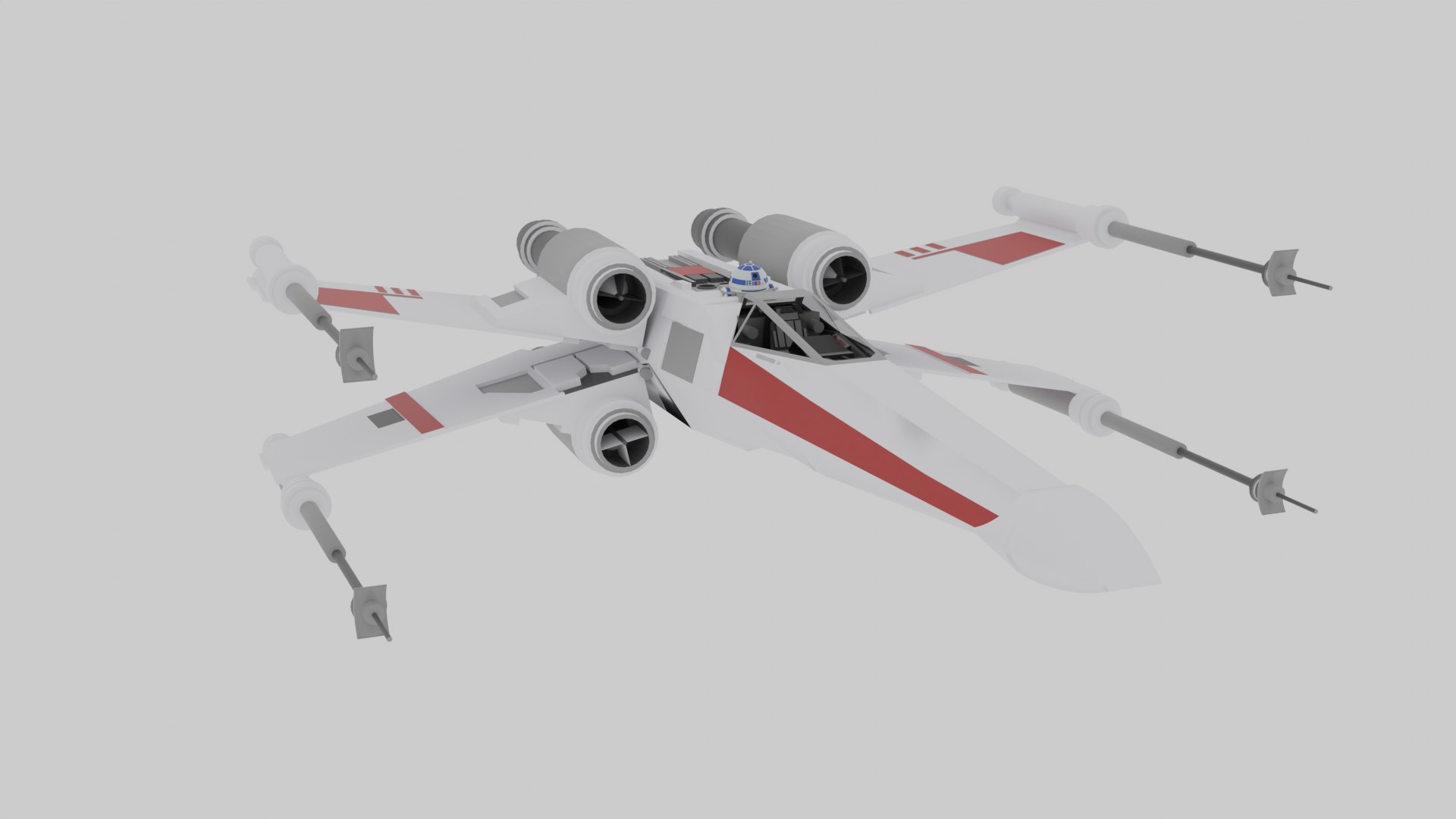 Star Wars X-Wing Fighter With Interior 3D Model - TurboSquid 1835129
