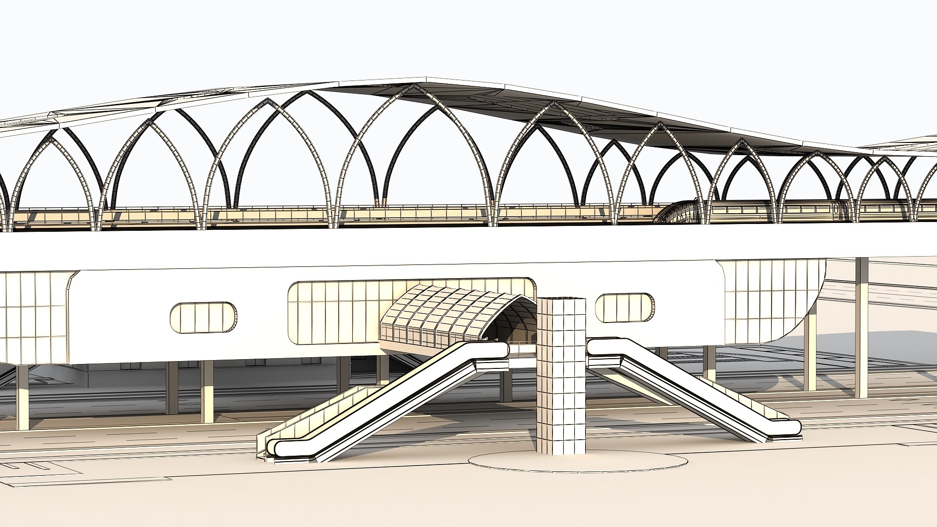 Light Rail Station 10 Model - TurboSquid 1870846