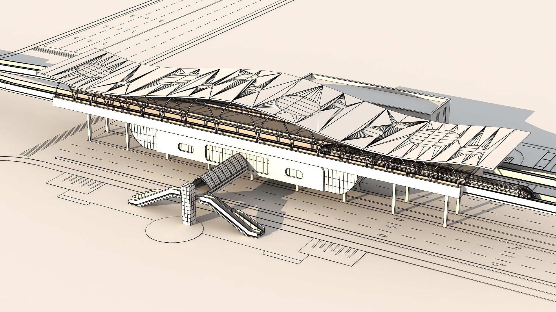 Light Rail Station 10 Model - TurboSquid 1870846