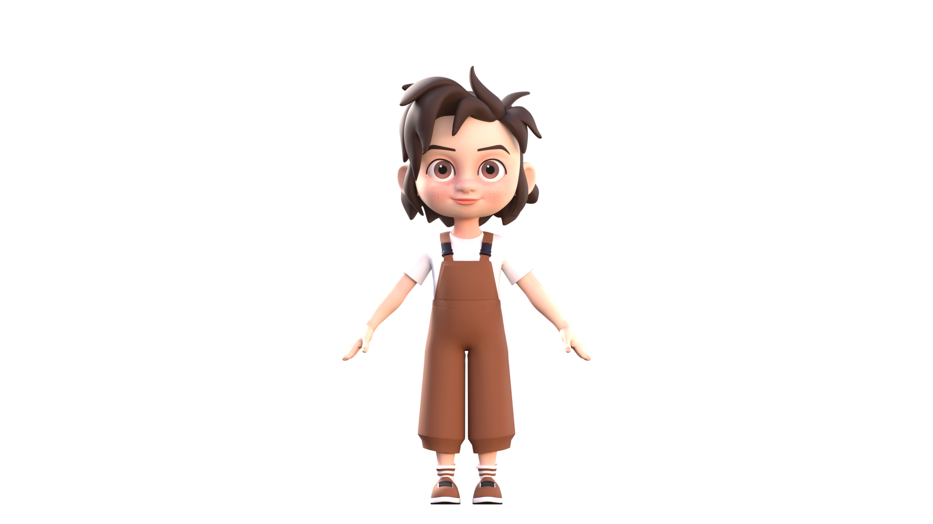 3D Tiva Cartoon Girl Character - TurboSquid 2433295