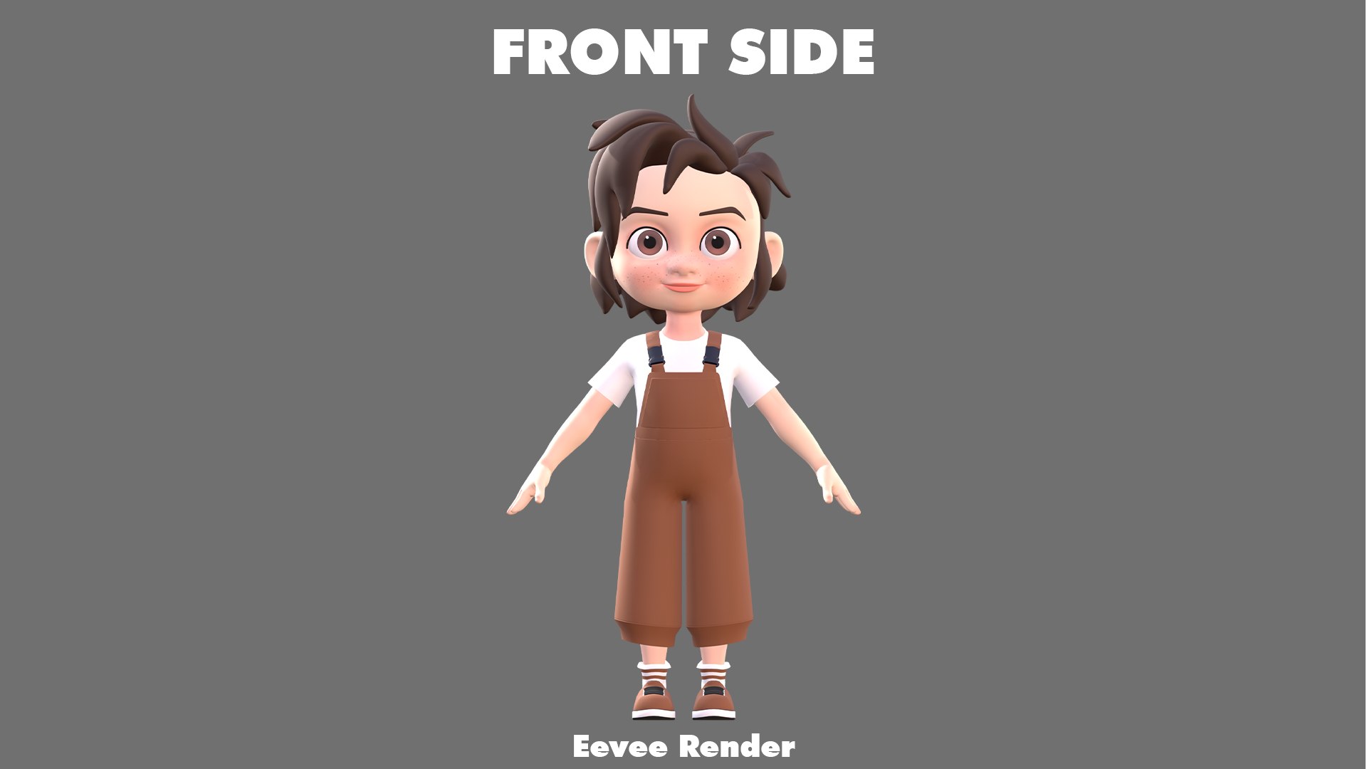 3D Tiva Cartoon Girl Character - TurboSquid 2433295