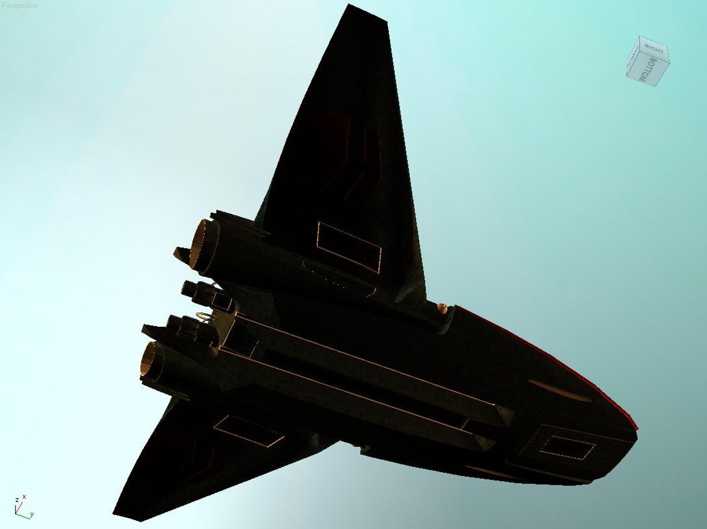 Free Space Fighter 3d Model